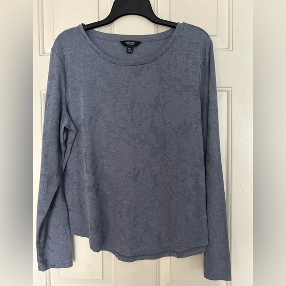 Simply Vera Vera Wang | Tops | Simply Vera Vera Wang Blue Textured Tee Size Pxl | Poshmark